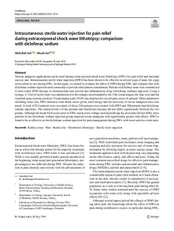 (PDF) Intracutaneous sterile water injection for pain relief during ...