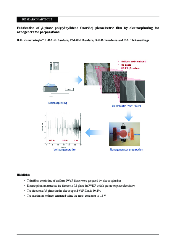(PDF) Fabrication of β-phase poly (vinylidene fluoride) piezoelectric film by electrospinning ...