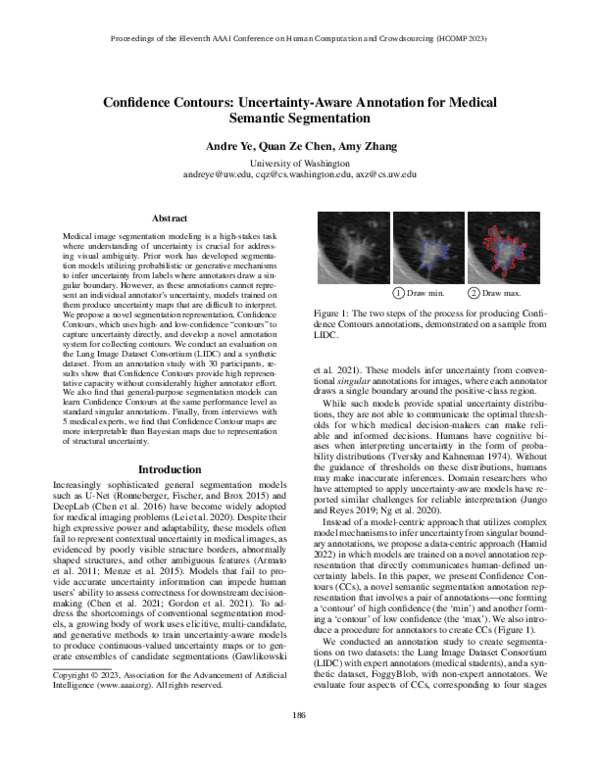 (PDF) Confidence Contours: Uncertainty-Aware Annotation for Medical ... (PDF) Confidence Contours: Uncertainty-Aware Annotation for Medical ...