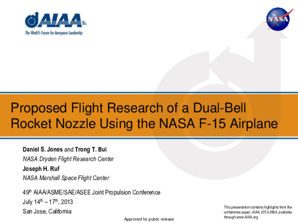 (PDF) Proposed Flight Research of a Dual-Bell Rocket Nozzle Using the ...