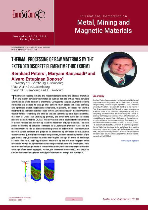 (PDF) Thermal processing of raw materials by the extended discrete ...