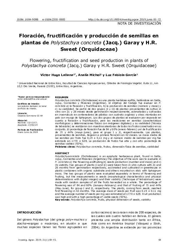 (PDF) Flowering, fructification and seed production in plants of ...