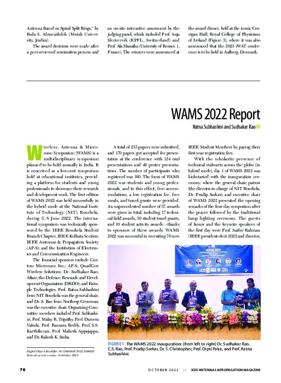 (PDF) WAMS 2022 Report [Meeting Report] | ratna subhashini - Academia.edu