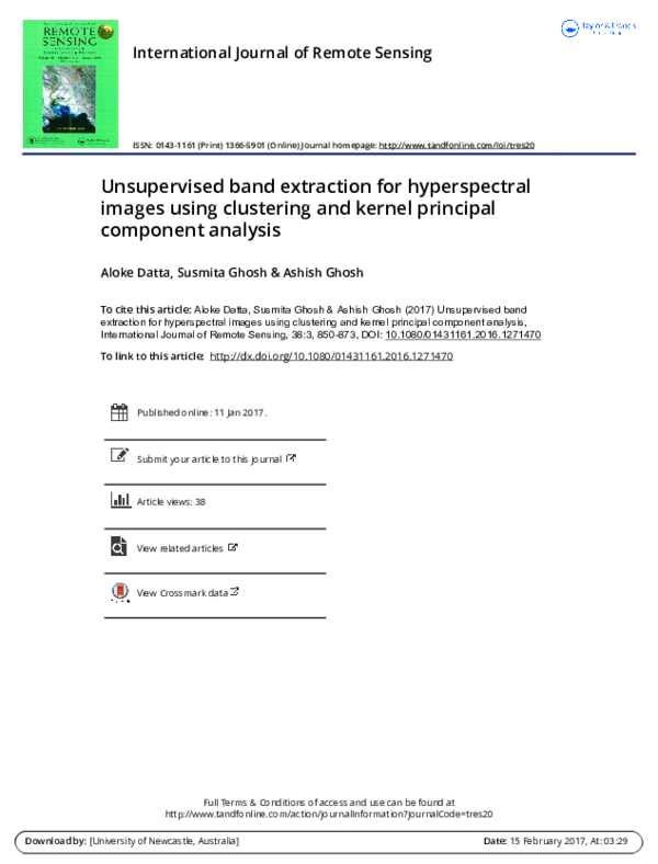 (PDF) Unsupervised band extraction for hyperspectral images using clustering and kernel ...