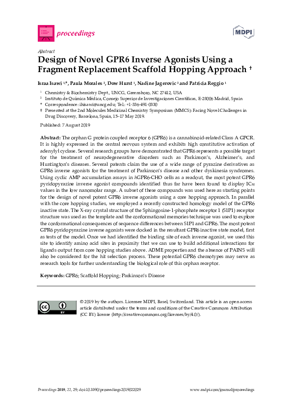 (PDF) Design of Novel GPR6 Inverse Agonists Using a Fragment Replacement Scaffold Hopping Approach