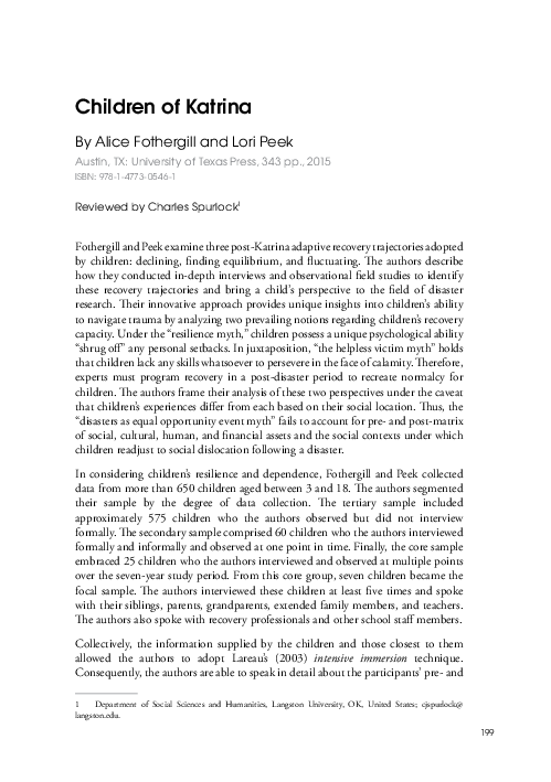 (PDF) Children of Katrina