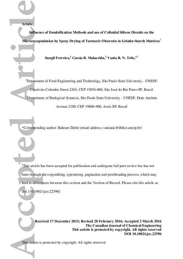 Pdf Influence Of Emulsification Methods And Use Of Colloidal Silicon