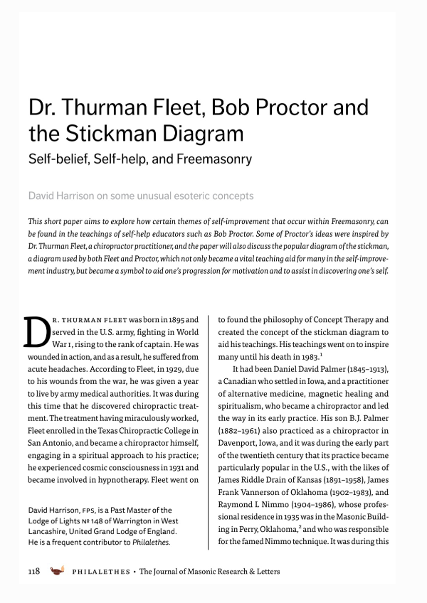 (PDF) 'Dr Thurman Fleet, Bob Proctor and the Stickman Diagram ...