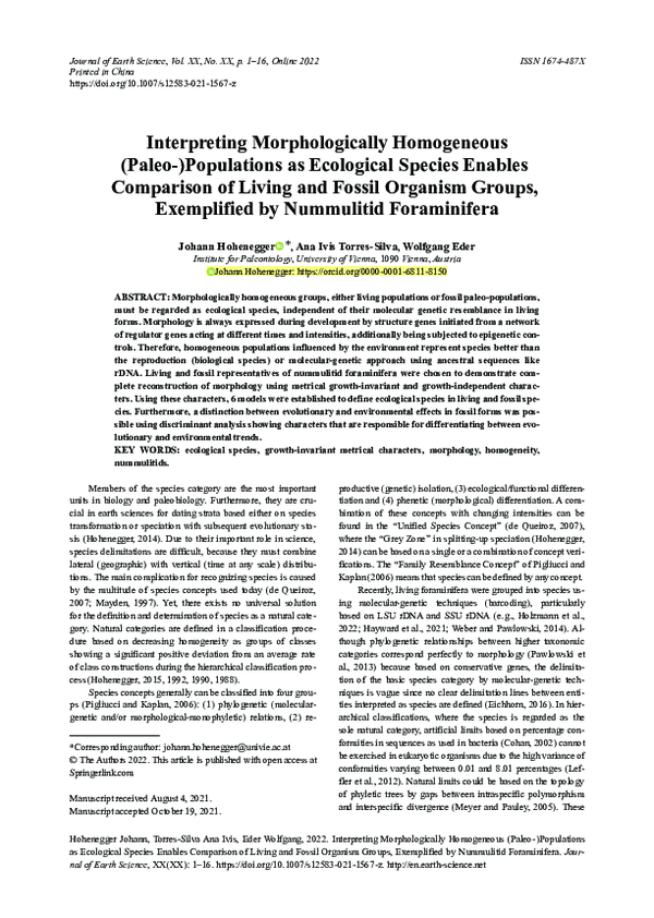 (PDF) Interpreting Morphologically Homogeneous (Paleo-)Populations as ...