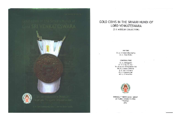 (PDF) Gold Coins in the Srivari Hundi of Lord Sri Venkateswara (S V ...