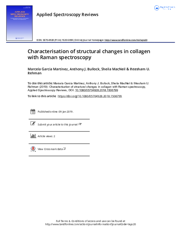 (PDF) Characterisation of structural changes in collagen with Raman ...