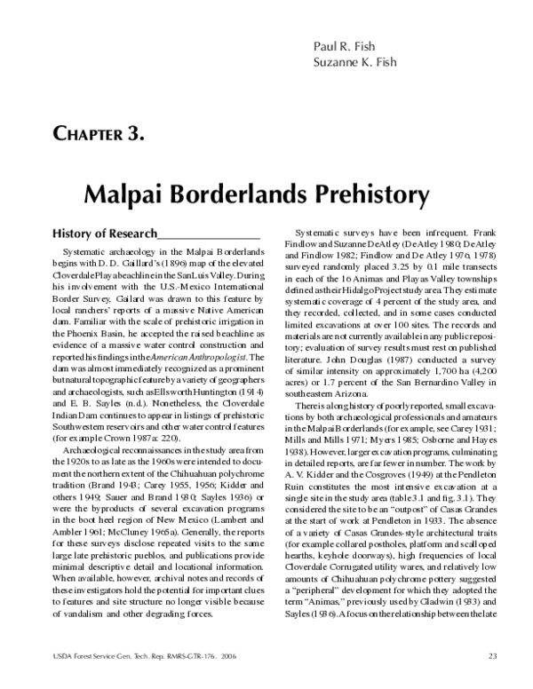 (PDF) Chapter 3. Malpai Borderlands prehistory
