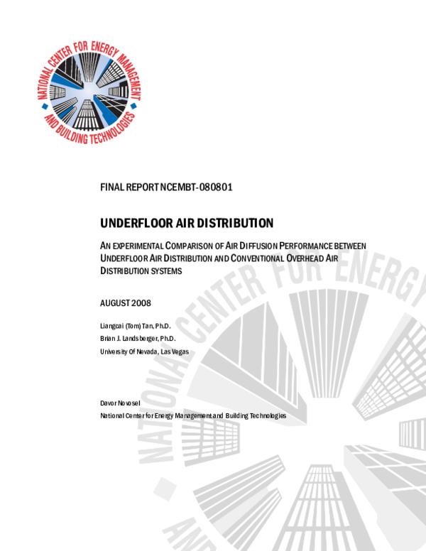(PDF) NCEMBT-080801 Underfloor Air Distribution an Experimental ...