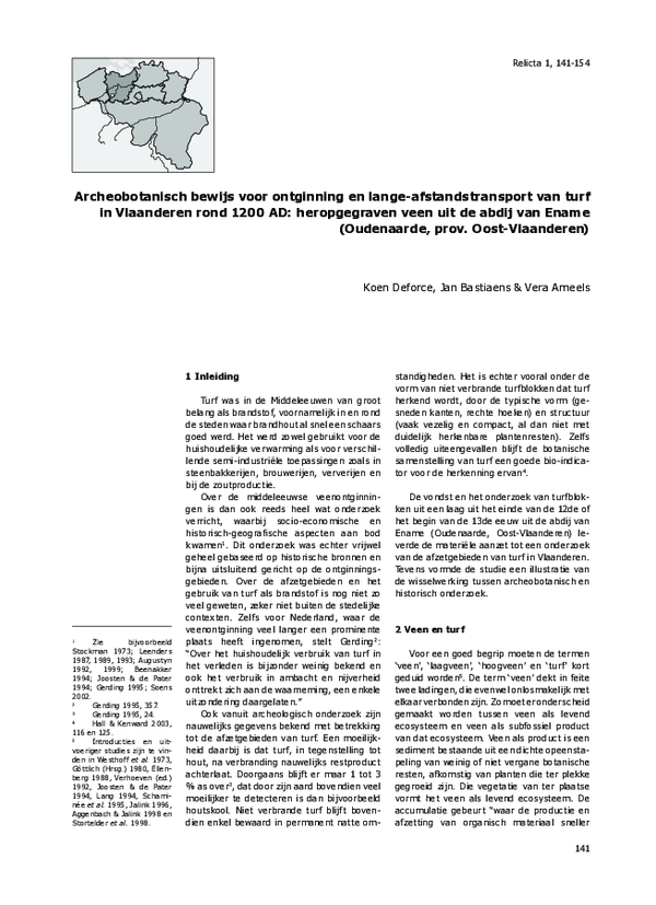 (PDF) Archeobotanisch bewijs voor ontginning en lange-afstand transport ...