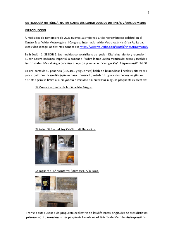 (PDF) 05/02/24. Metrologia Historica: Notas sobre las longitudes de ...