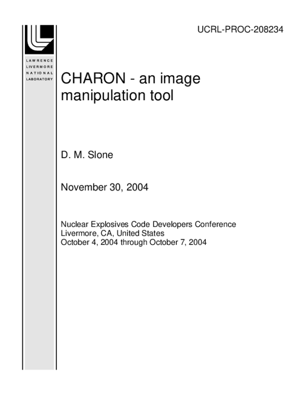 (PDF) CHARON - an image manipulation tool
