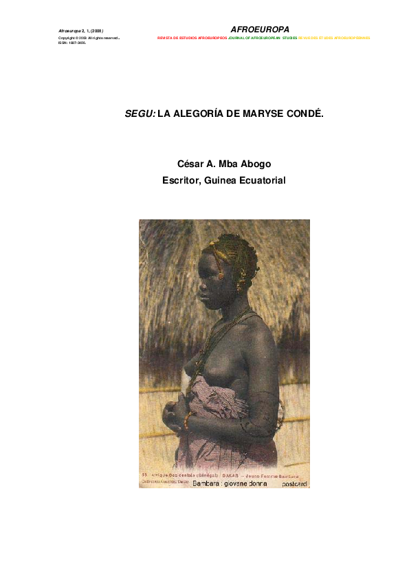 (PDF) Production and Reproduction of Warrior States: Segu Bambara and ...