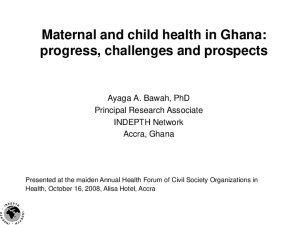 (PDF) Maternal and child health in Ghana: progress, challenges and ...