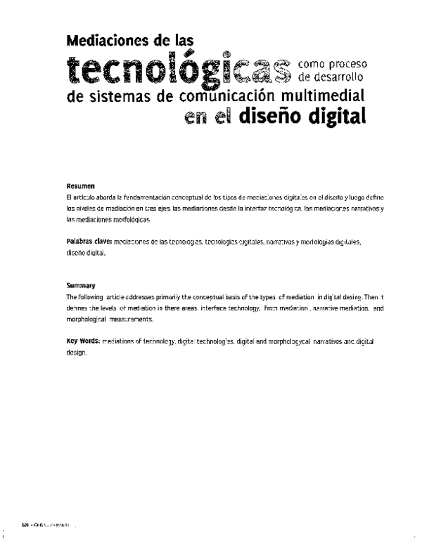 (PDF) Mediaciones de las tecnológicas como proceso de desarrollo de sistemas de comunicación ...