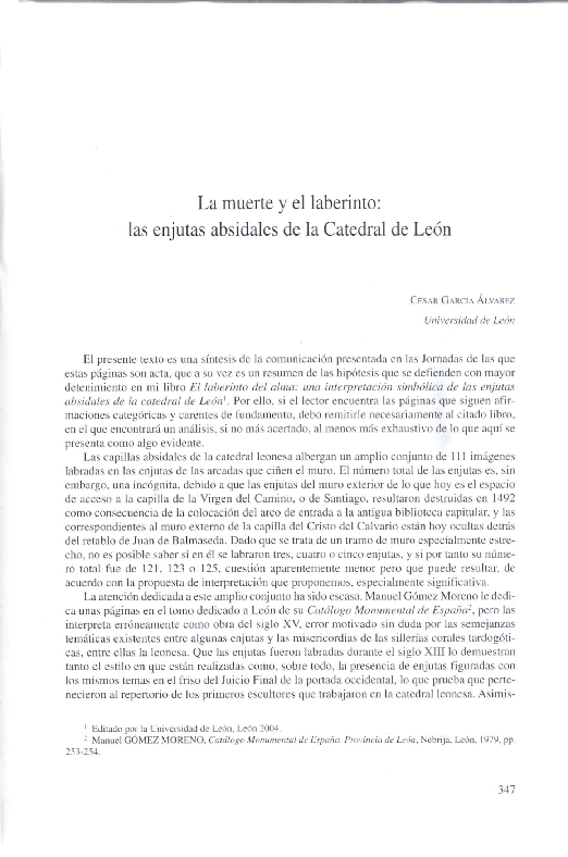 (PDF) La muerte y el laberinto: las enjutas absidiales de la Catedral ...