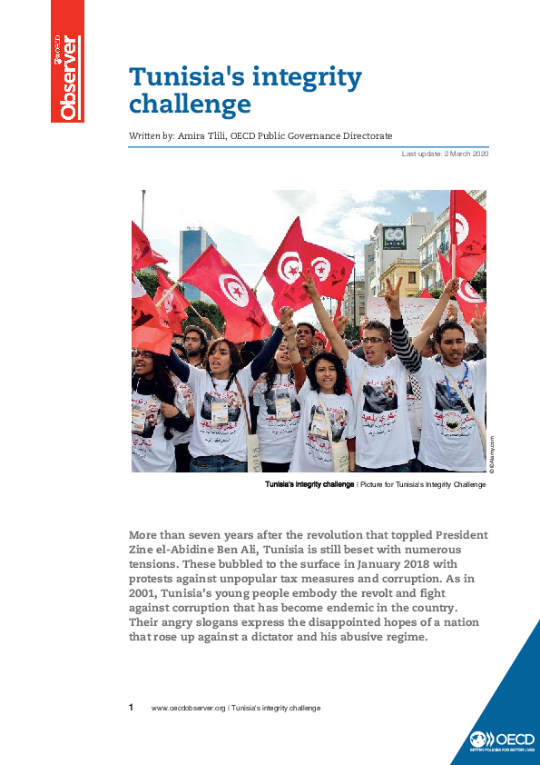 (PDF) Tunisia's integrity challenge