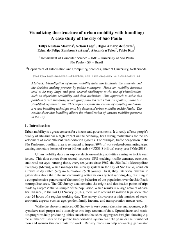 (PDF) Visualizing the structure of urban mobility with bundling: A case study of the city of São ...