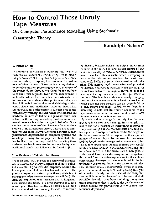 (PDF) How to control those unruly tape measures | Randolph Nelson ...