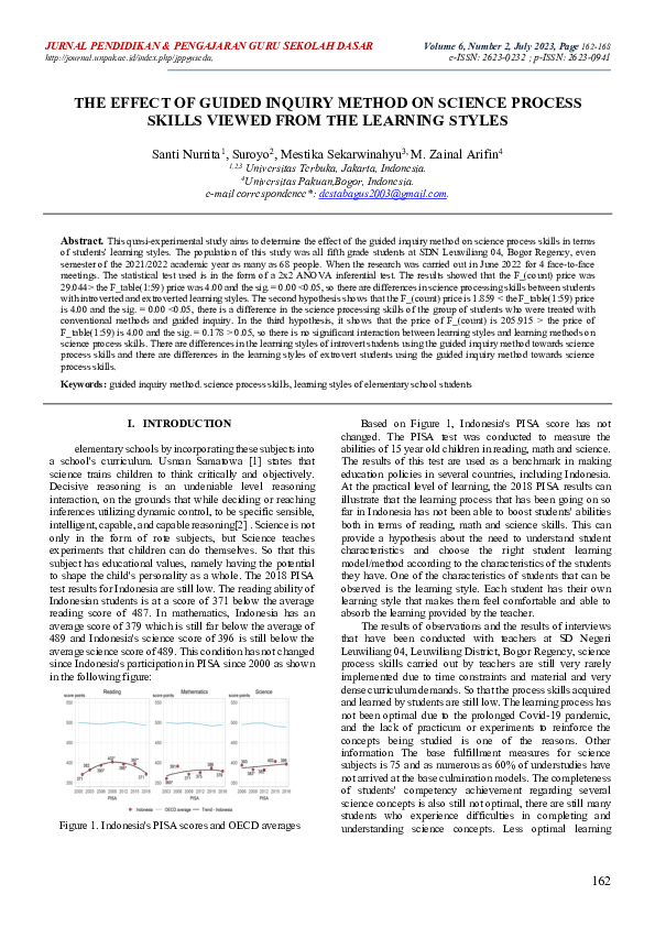 (PDF) The Effect of Guided Inquiry Method on Science Process Skills ...