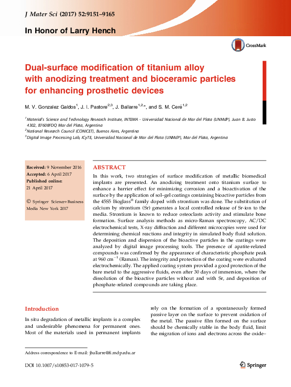 (PDF) Dual-surface modification of titanium alloy with anodizing ...