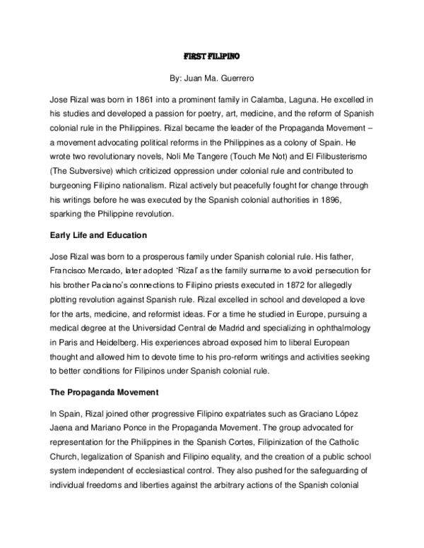 (PDF) FIRST FILIPINO