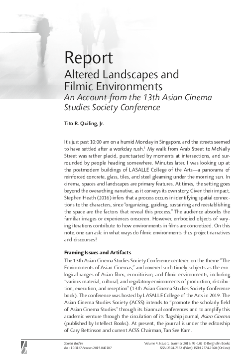 (PDF) Altered Landscapes and Filmic Environments