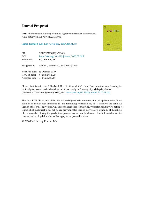 Pdf Deep Reinforcement Learning For Traffic Signal Control With Consistent State And Reward