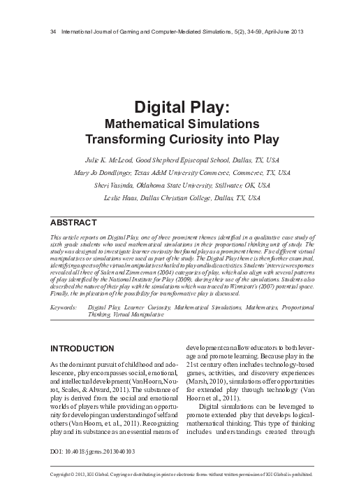 (PDF) Digital Play