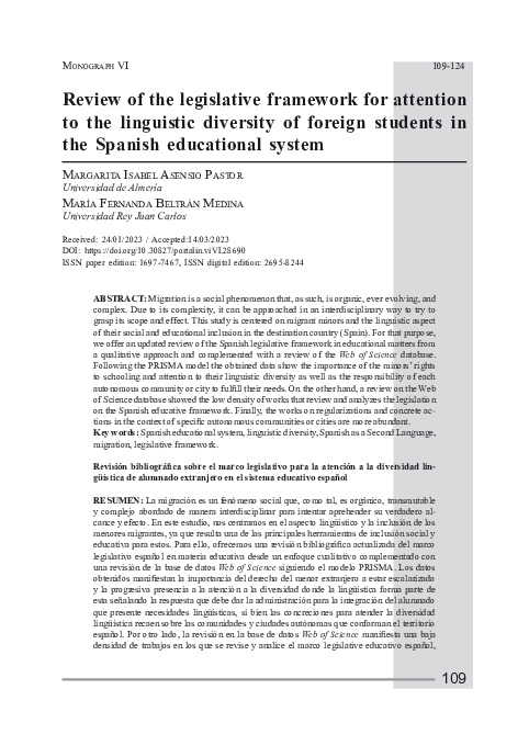 (PDF) Review of the legislative framework for attention to the ...