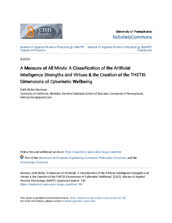 (PDF) A Measure of All Minds: A Classification of the Artificial Intelligence Strengths and ...