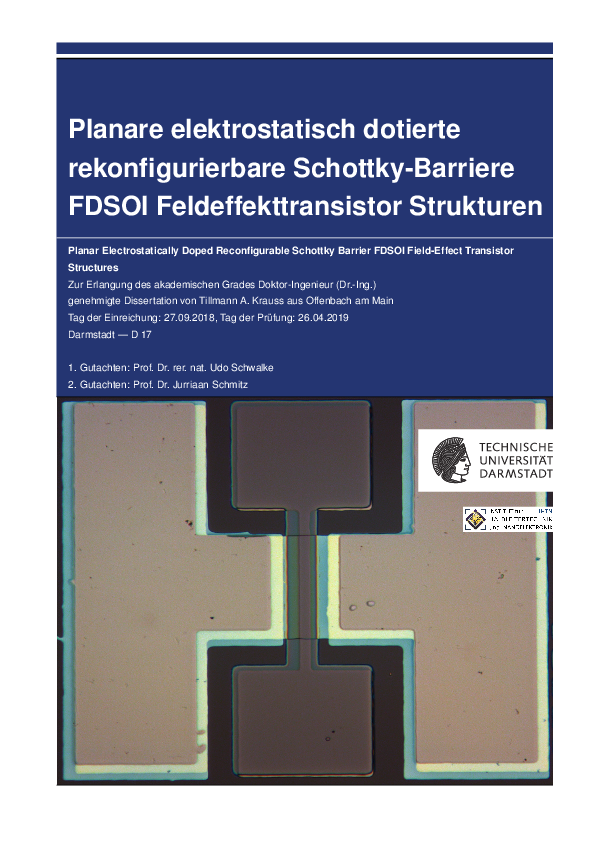 Pdf Planar Electrostatically Doped Reconfigurable Schottky Barrier Fdsoi Field Effect