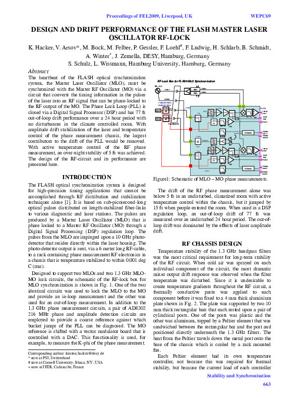 (PDF) Design and Drift Performance of the Flash Master Laser Oscillator ...