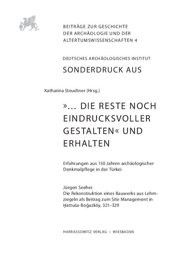 (PDF) Die Rekonstruktion eines Bauwerks aus Lehmziegeln als Beitrag zum ...