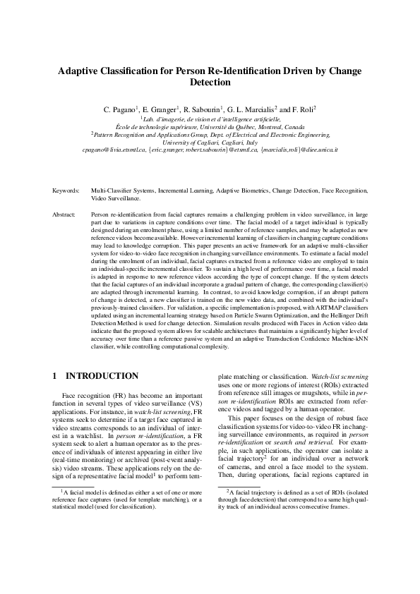 (PDF) Adaptive Classification for Person Re-identification Driven by ...