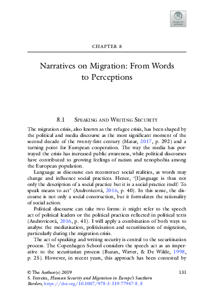 (PDF) Narratives on Migration: From Words to Perceptions