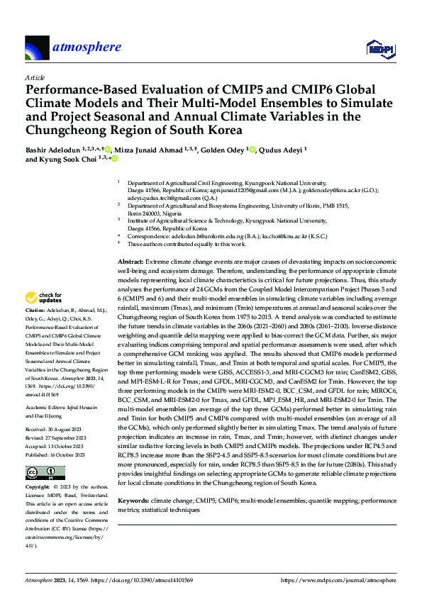 (PDF) Performance-Based Evaluation of CMIP5 and CMIP6 Global Climate ...