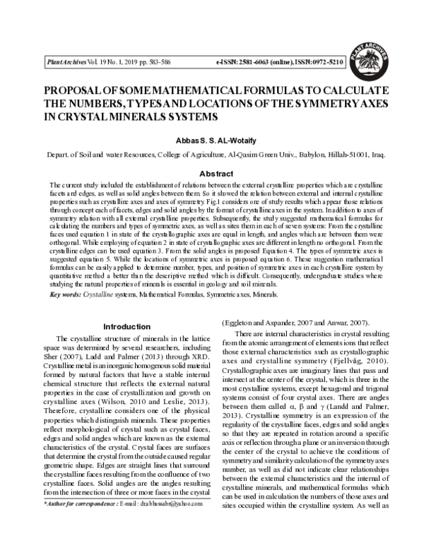 (PDF) Proposal of Some Mathematical Formulas to Calculate the Numbers ...
