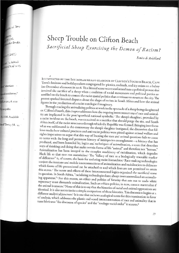 (PDF) Sheep Trouble on Clifton Beach: Sacrificial Sheep 'Exorcising the ...