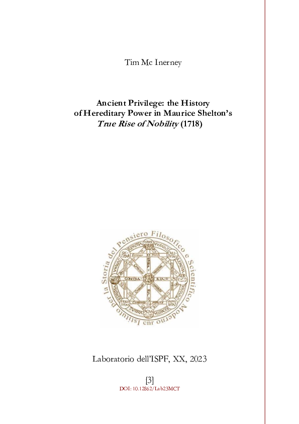 (PDF) Ancient Privilege: the History of Hereditary Power in Maurice ...