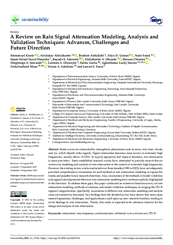 (PDF) A Review on Rain Signal Attenuation Modeling, Analysis and ...