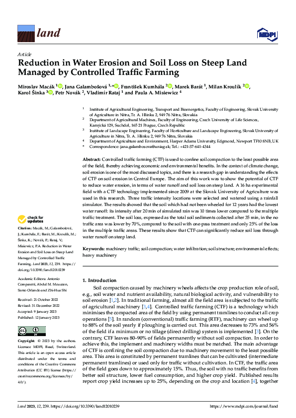 (PDF) Reduction in Water Erosion and Soil Loss on Steep Land Managed by ...
