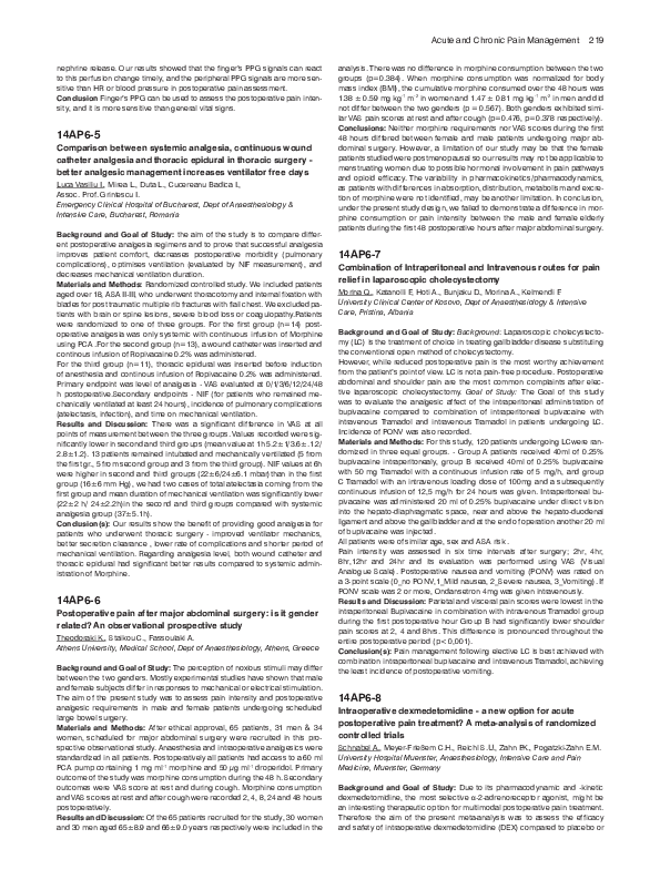 (PDF) Combination of Intraperitoneal and Intravenous routes for pain ...