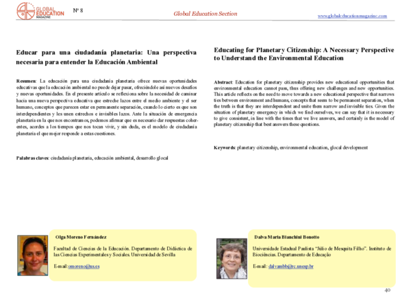 (PDF) Educar para una ciudadanía planetaria: Una perspectiva necesaria ...