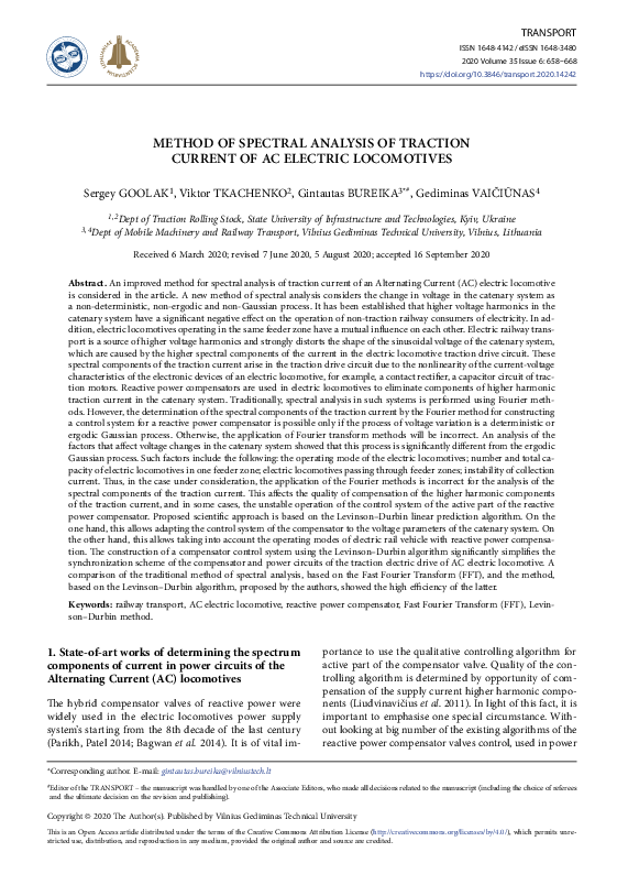 (PDF) Method of Spectral Analysis of Traction Current of Ac Electric ...