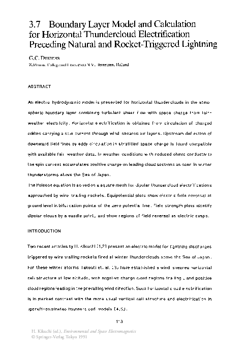 (PDF) Boundary Layer Model and Calculation for Horizontal Thundercloud Electrification Preceding ...